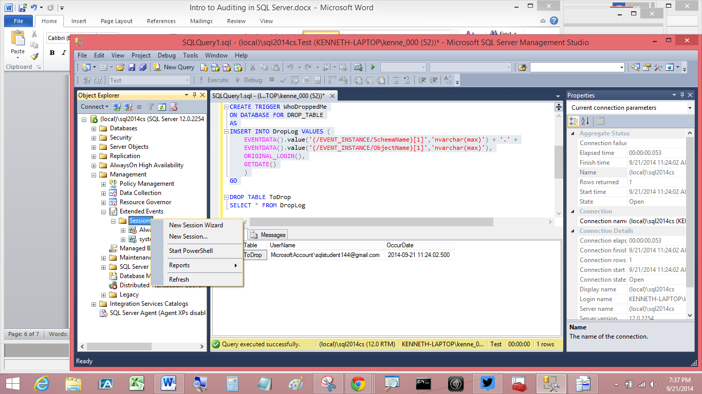 Intro to Auditing in SQL Server