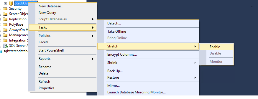 SQL Server stretch databases – Moving your “cold” data to the Cloud