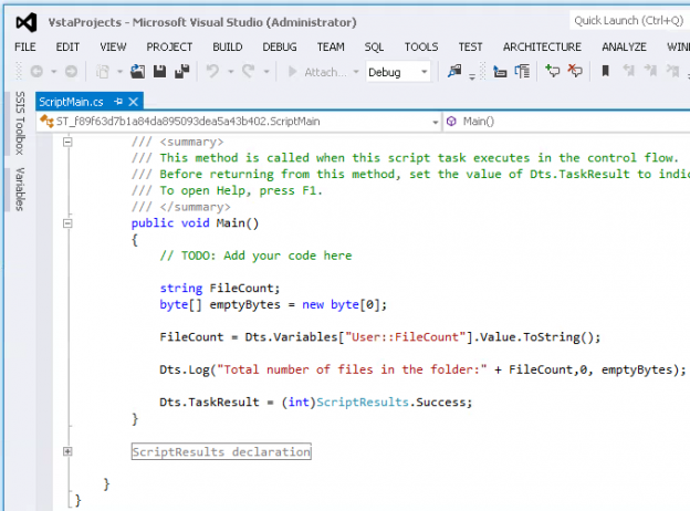Script Task Debugging In Sql Server Integration Services Ssis