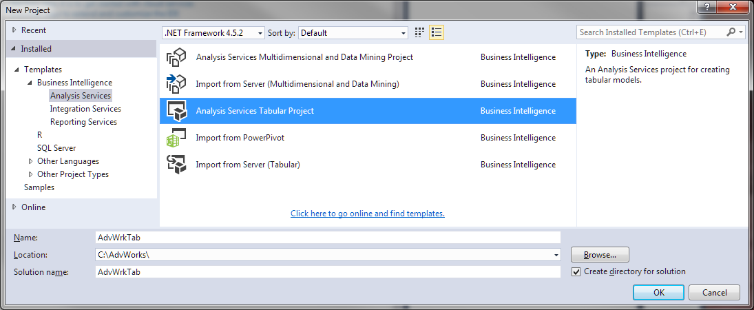 Connecting to Data Source(s) with SQL Server Analysis Services