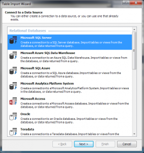 Connecting to Data Source(s) with SQL Server Analysis Services