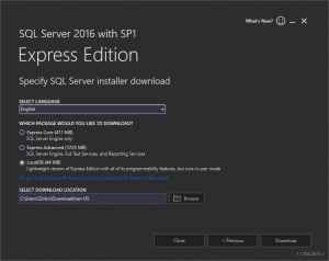 How to install Microsoft SQL Server Express LocalDB