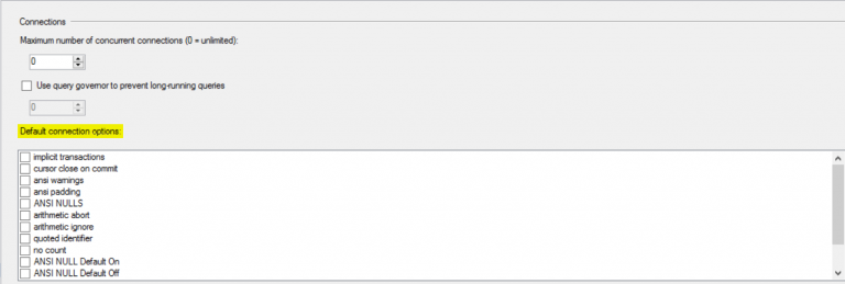 Sql Server Set Options That Affect The Query Result Set Concatnullyieldsnull Set Numeric