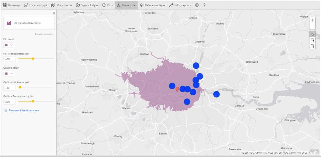 How to create geographic maps in Power BI using ArcGIS