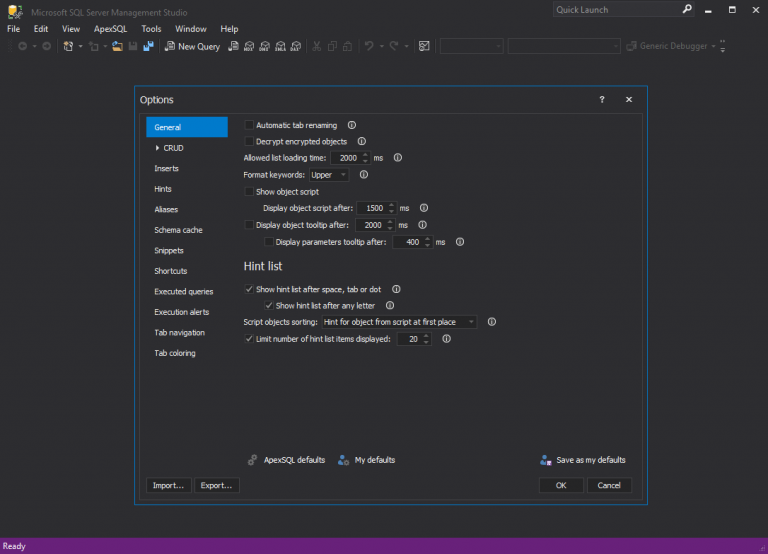 Configurando el tema oscuro en el estudio de administración de SQL Server Configurando el tema oscuro en el estudio de administración de SQL Server