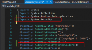 Available options for generating heatmaps in an SSRS report