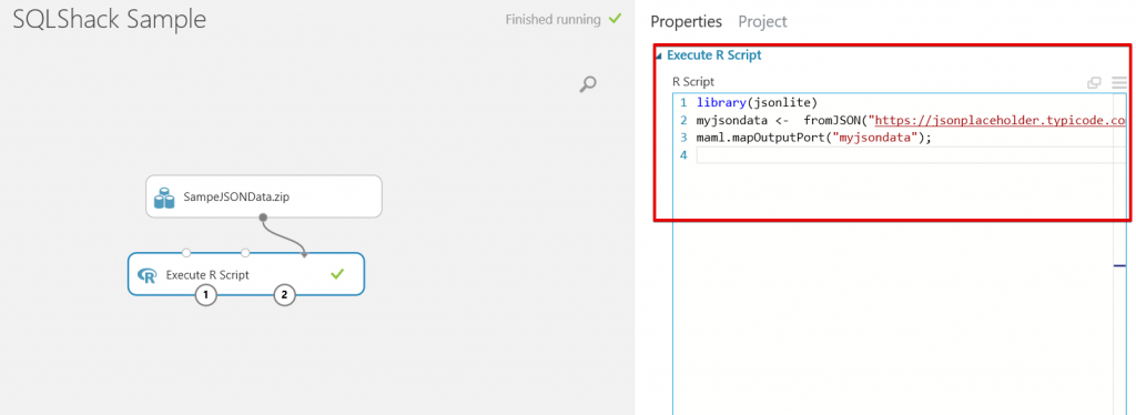 How to use JSON data in Azure Machine Learning