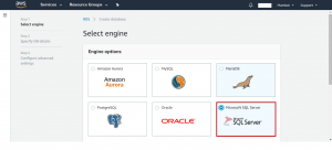 AWS RDS SQL Server – Launching a new database instance