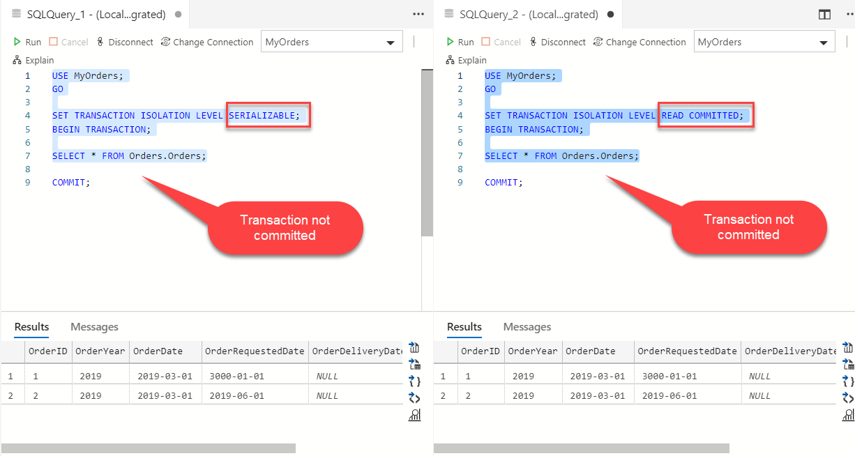 Snapshot Isolation In SQL Server