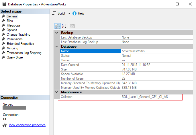 Sql Server Find Collation Of Database And Table Column Using T Sql 