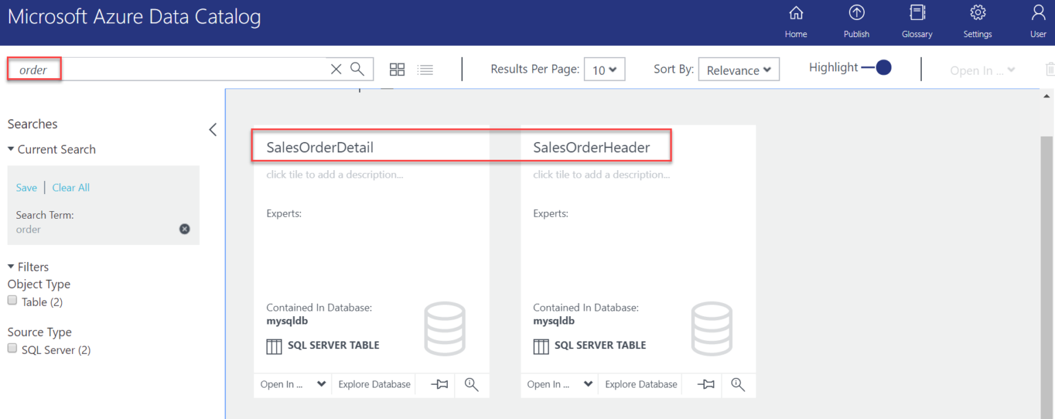 Getting started with Azure Data Catalog