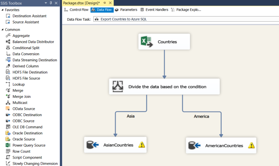 How To Export Data From Excel Into Multiple Tables In Azure SQL Database Using SSIS