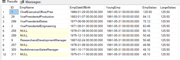 SQL Server MAX Aggregate Function