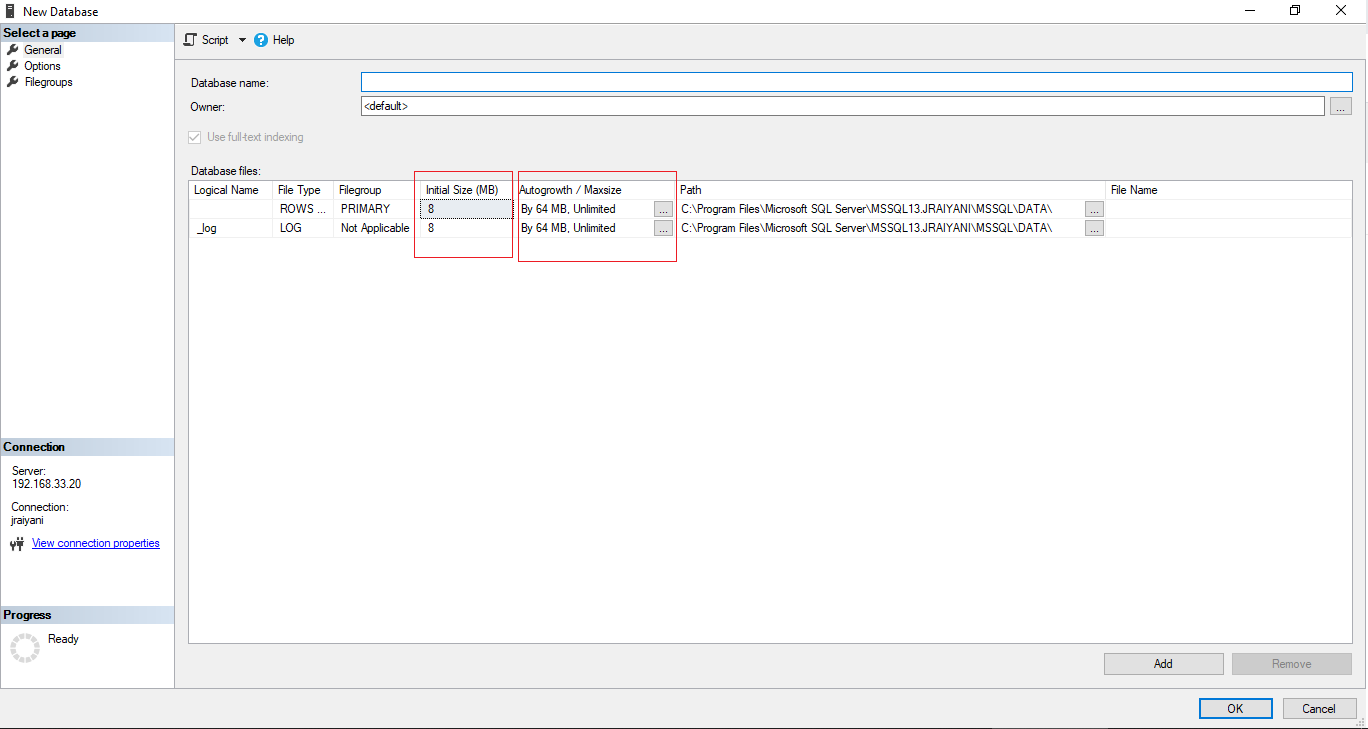 How to determine free space and file size for SQL Server databases
