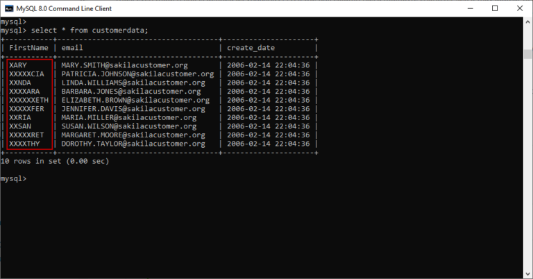 Enterprise Data Masking In Mysql
