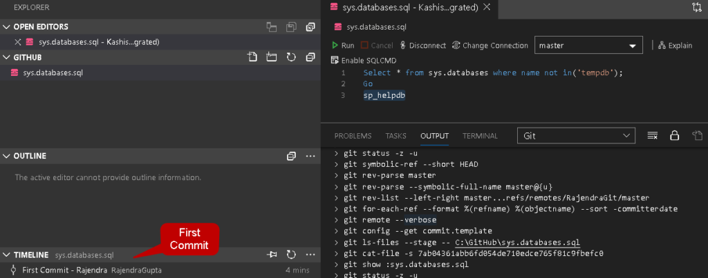 Integrating Azure Data Studio with Git and GitHub