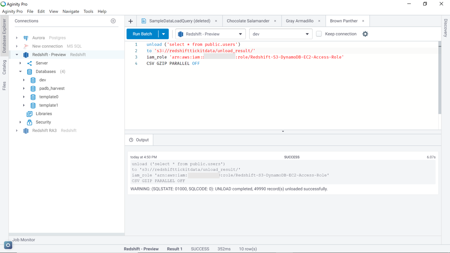 Export Data From Aws Redshift To Aws S3
