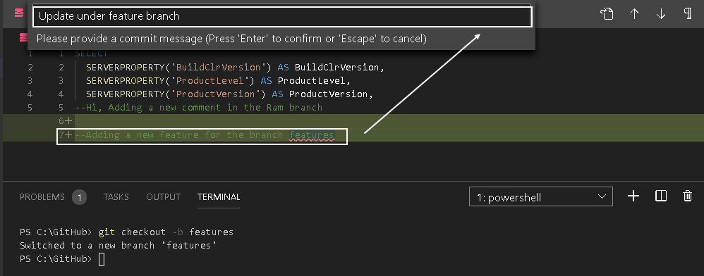Explore branches in Git Source Control