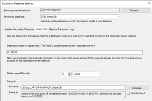 Data Disaster Recovery with Log Shipping