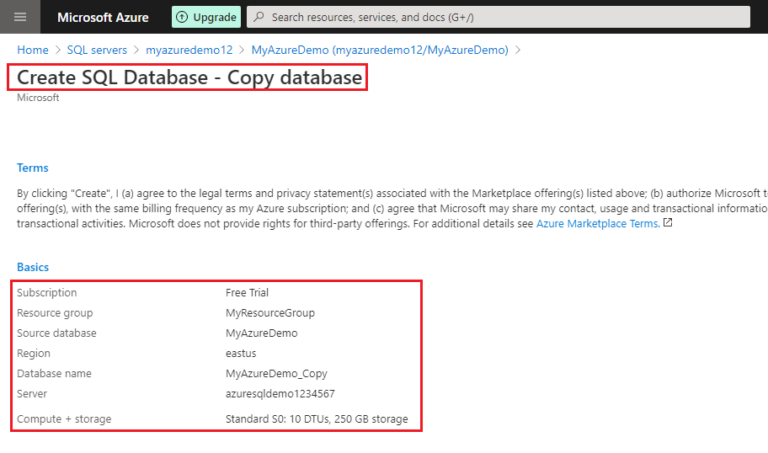 Four different methods to copy your Azure SQL database