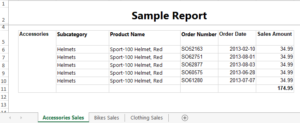 Exporting SSRS reports to multiple worksheets in Excel