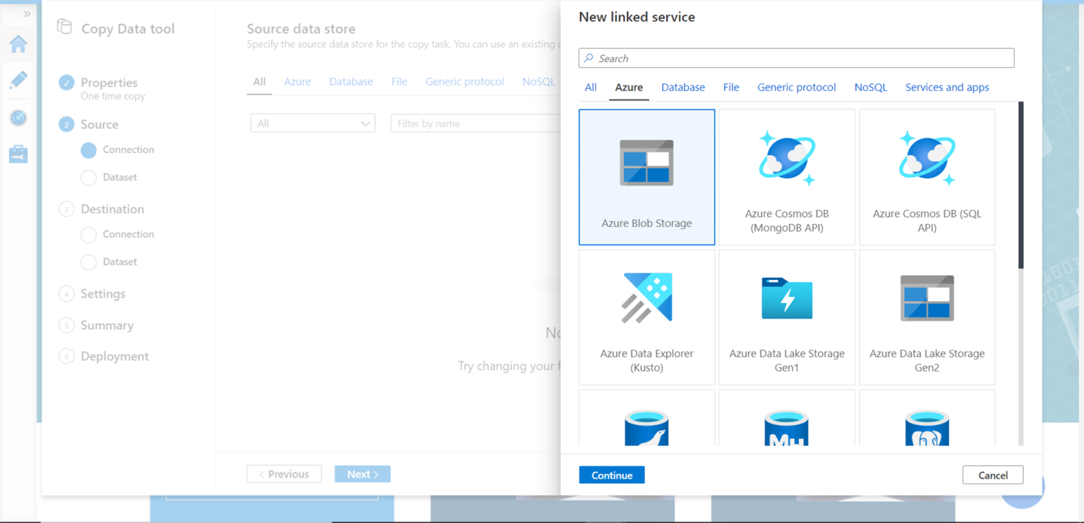 Populate Azure Sql Database From Azure Blob Storage Using Azure Data Factory