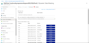 Dynamic Data Masking in Azure Synapse Analytics