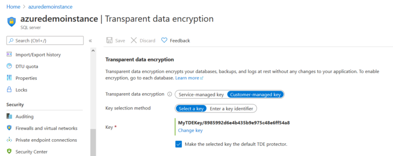 Restore Transparent Data Encryption (TDE) enabled Azure SQL Database