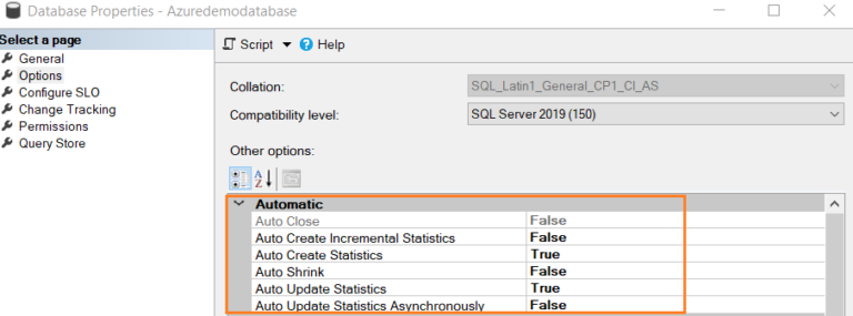 Persist sampling rate for automatic SQL Server statistics updates