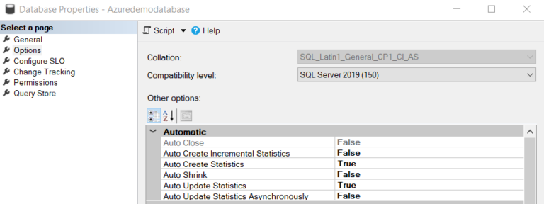 Auto Update SQL Server Statistics Asynchronous configuration for Azure ...
