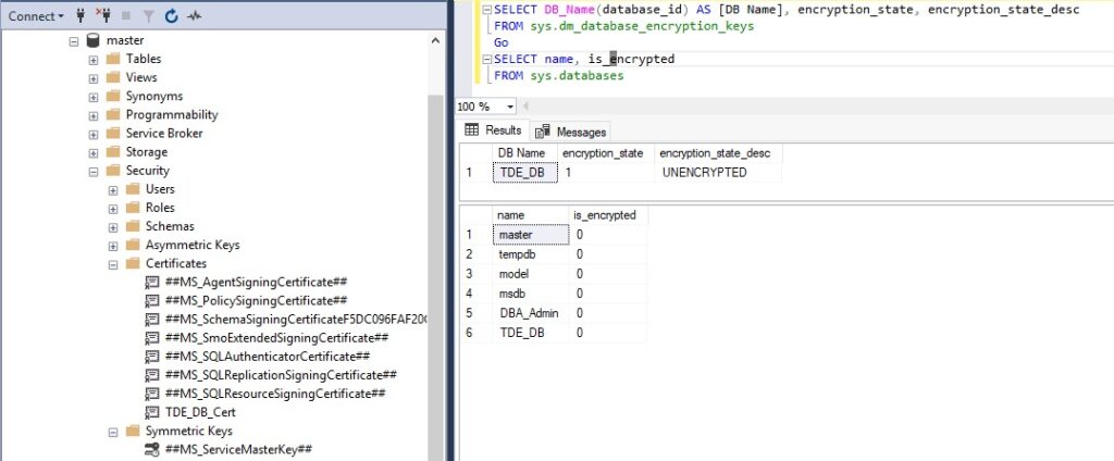 Remove Transparent Data Encryption (TDE) from SQL Server user databases