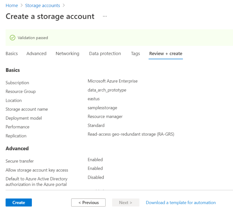 Advanced Options In Azure Blob Storage Accounts