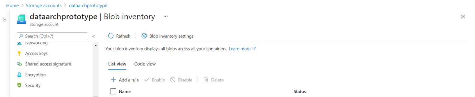 Tracking your inventory in Azure Blob Storage