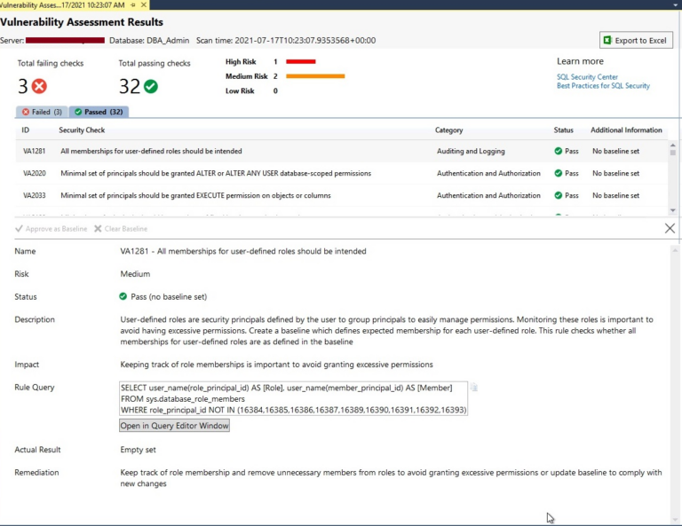 Database Security Testing Using Sql Server Vulnerability Assessments 7574