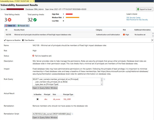 Database Security Testing Using Sql Server Vulnerability Assessments 0819
