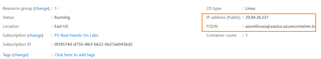 Setting up customized SQL Server images using Azure Container Registry and Azure Container Instances