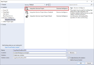 Configure Transfer Database Task in SSDT 2017
