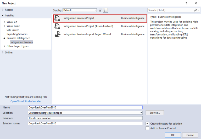 Configure Transfer Database Task In Ssdt 2017 9616