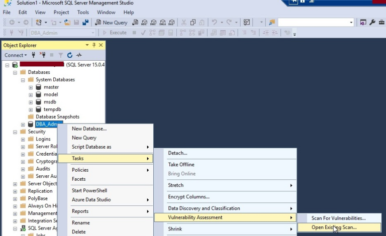Database Security Testing Using Sql Server Vulnerability Assessments