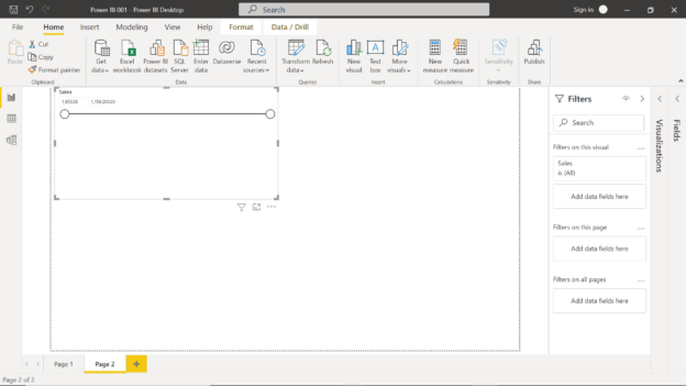 Filtering data using Slicers in Power BI Reports
