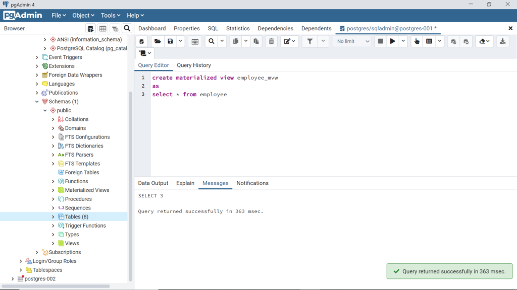 Working with views in Azure Database for PostgreSQL