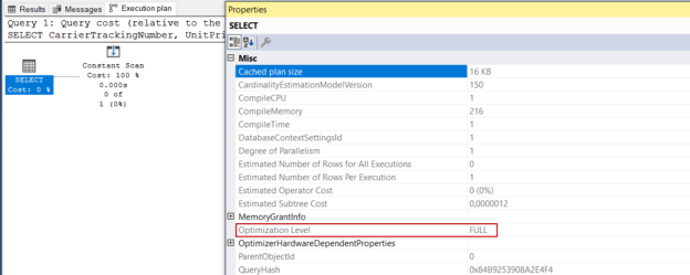 SQL Server Trivial Execution Plans