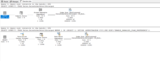 SQL Server Trivial Execution Plans