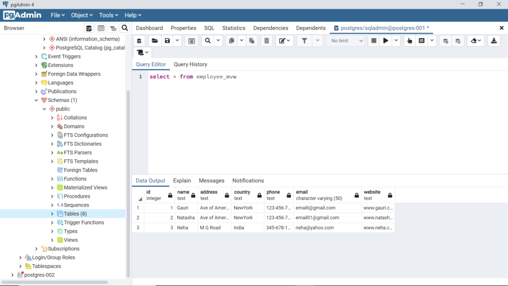 Working with views in Azure Database for PostgreSQL