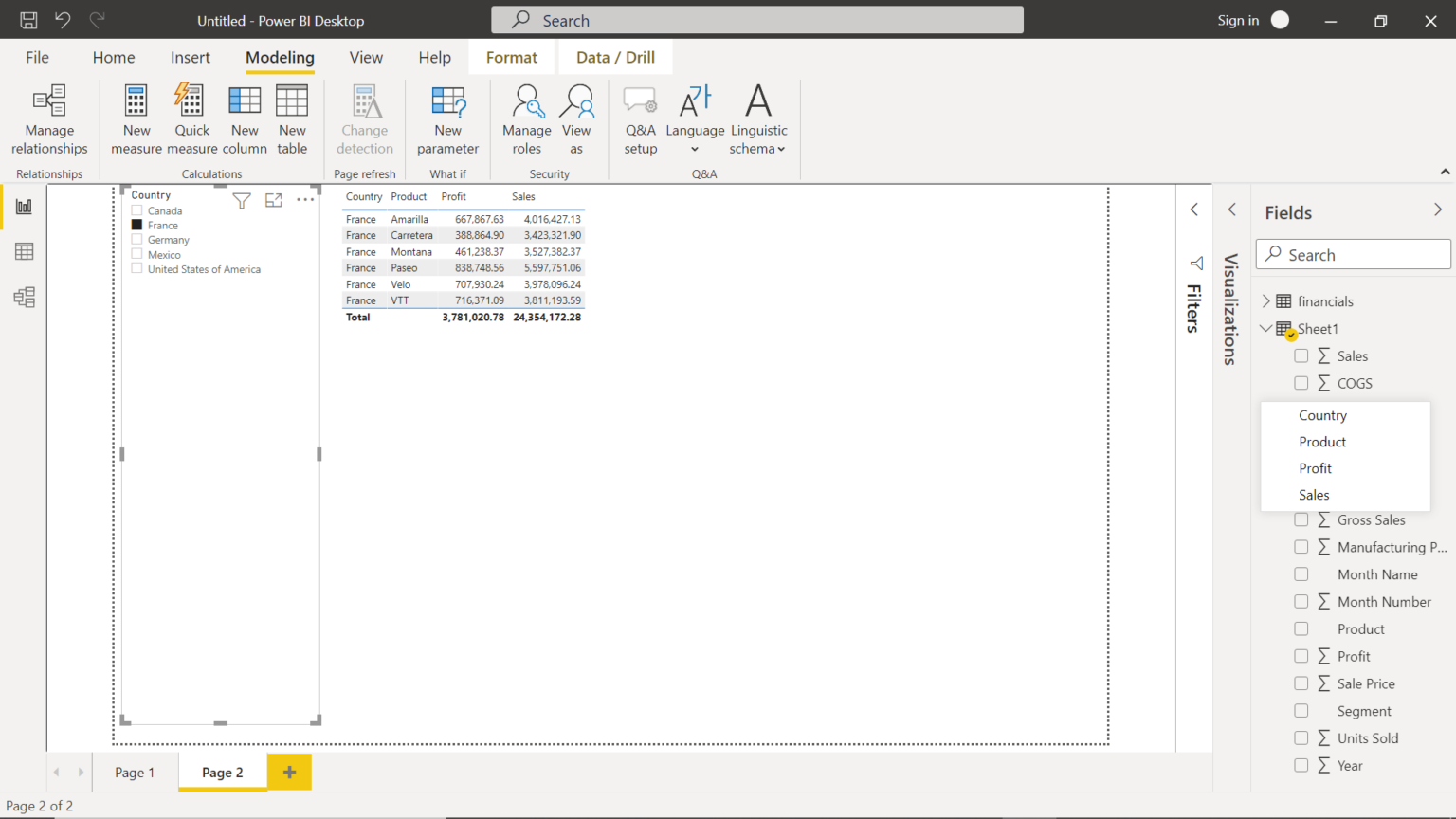 Filtering data using Slicers in Power BI Reports