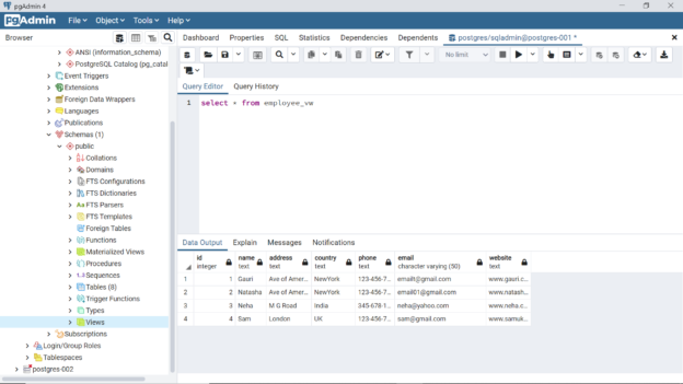 Working with views in Azure Database for PostgreSQL