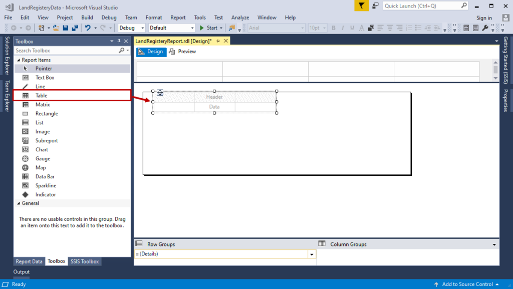Create SSRS reports for PostgreSQL using SSDT 2017