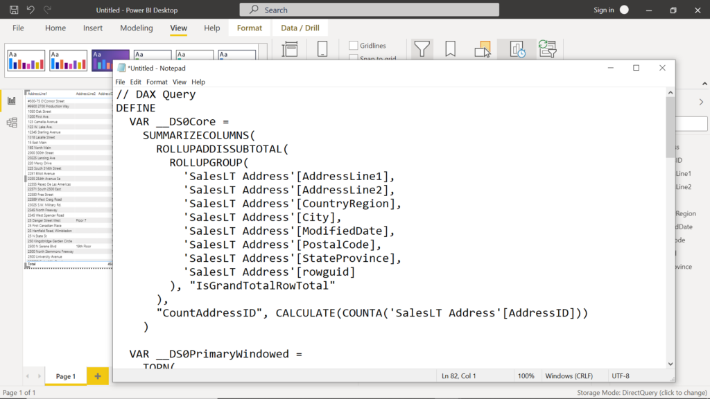 Analyzing report performance of Power BI Desktop reports