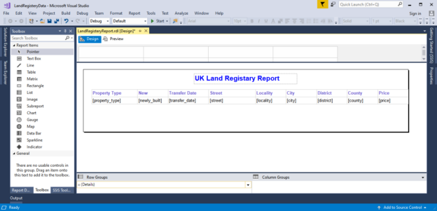 Create SSRS reports for PostgreSQL using SSDT 2017
