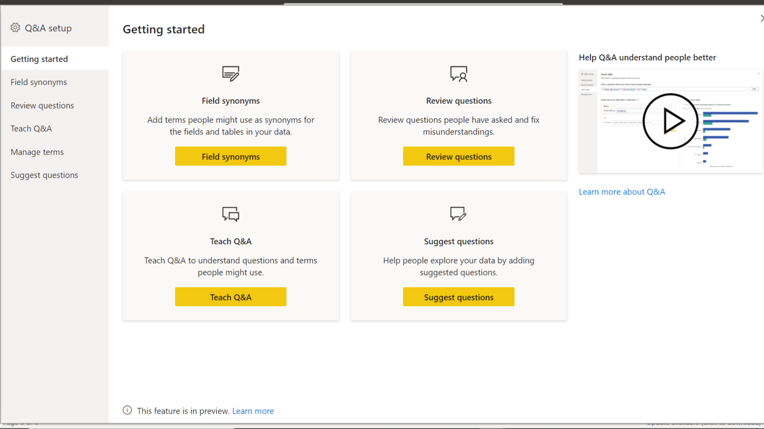Natural Language based data exploration in Power BI